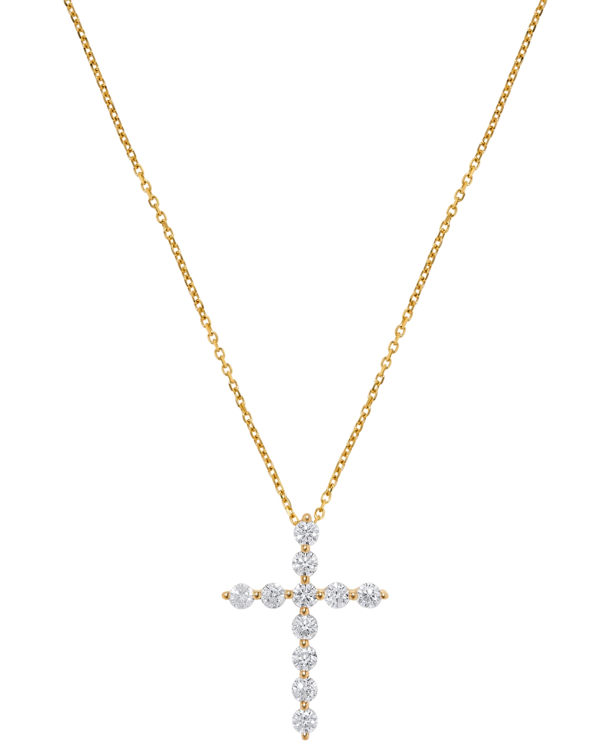 Click here for Macys Cross Diamond Pendant Necklace (1/2 ct. t.w.... prices