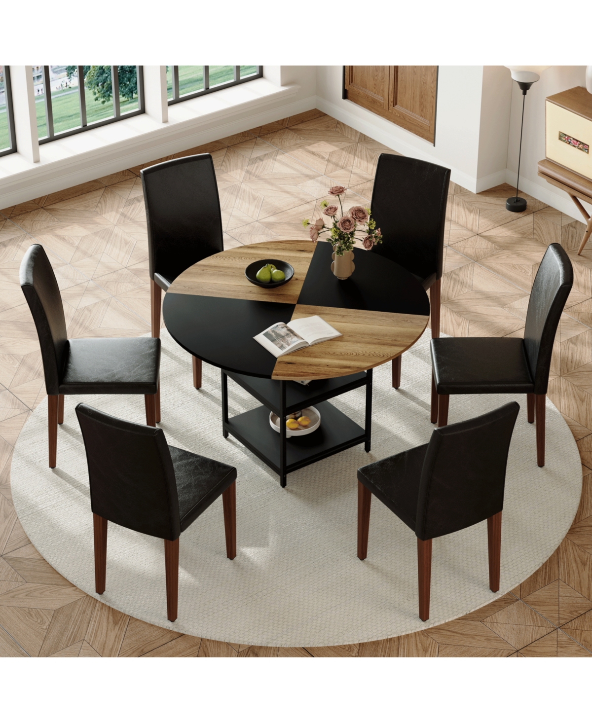 Click here for Streamdale 47" Round Dining Table Set with 6... prices