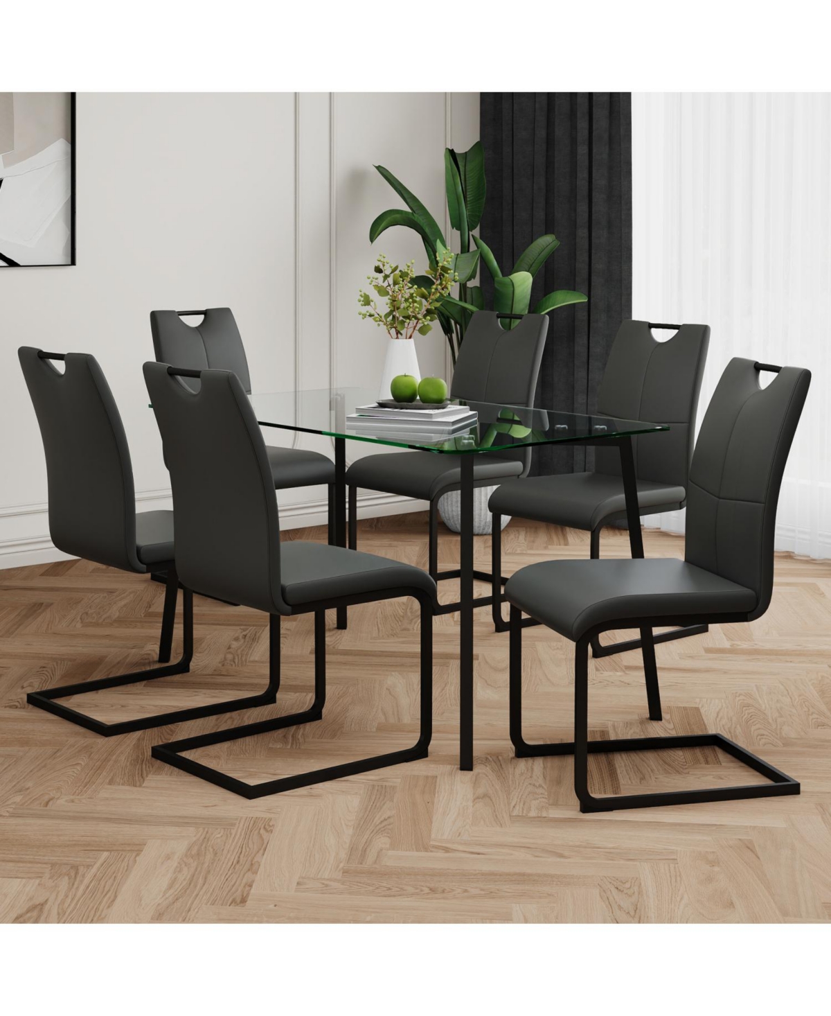 Click here for Streamdale Furniture Modern Glass Table & Charcoal... prices