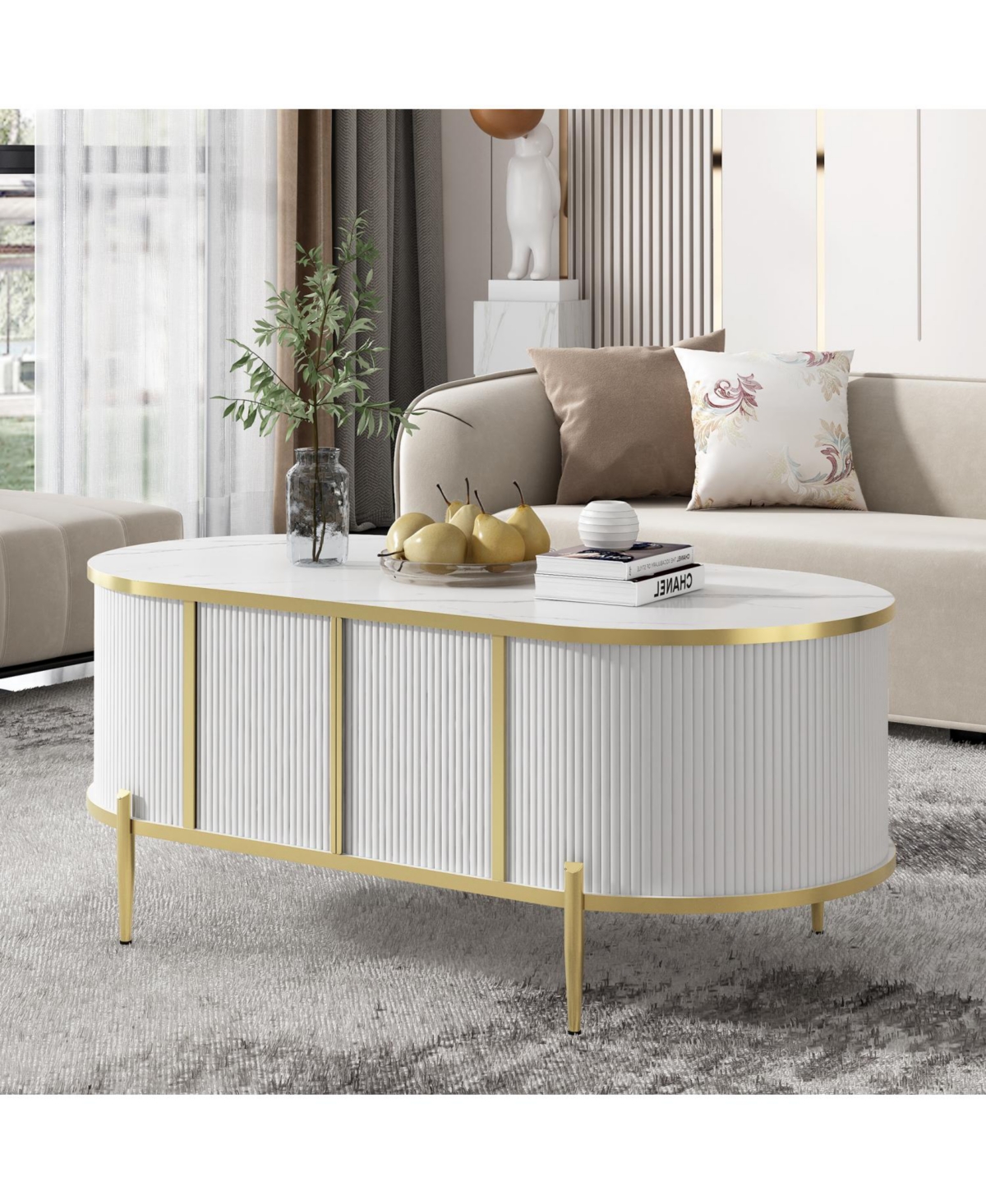 Click here for Streamdale Furniture Marble-patterned Coffee Table... prices