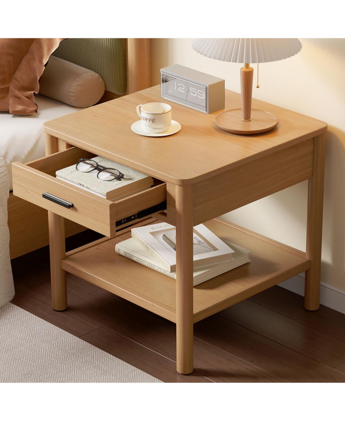 Click here for Streamdale Furniture Wood Side Table with Storage... prices