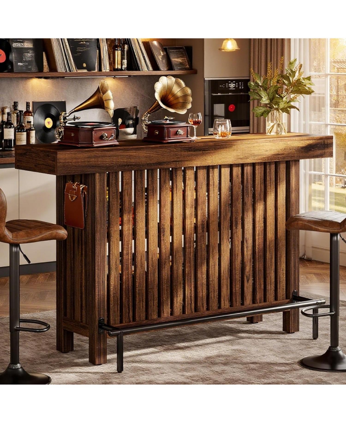 Click here for Tribesigns 63-Inch Large Home Bar Unit  Modern 2-T... prices