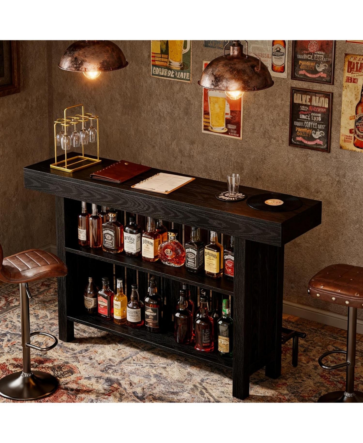 Click here for Tribesigns 63-Inch Large Home Bar Unit  Modern 2-T... prices