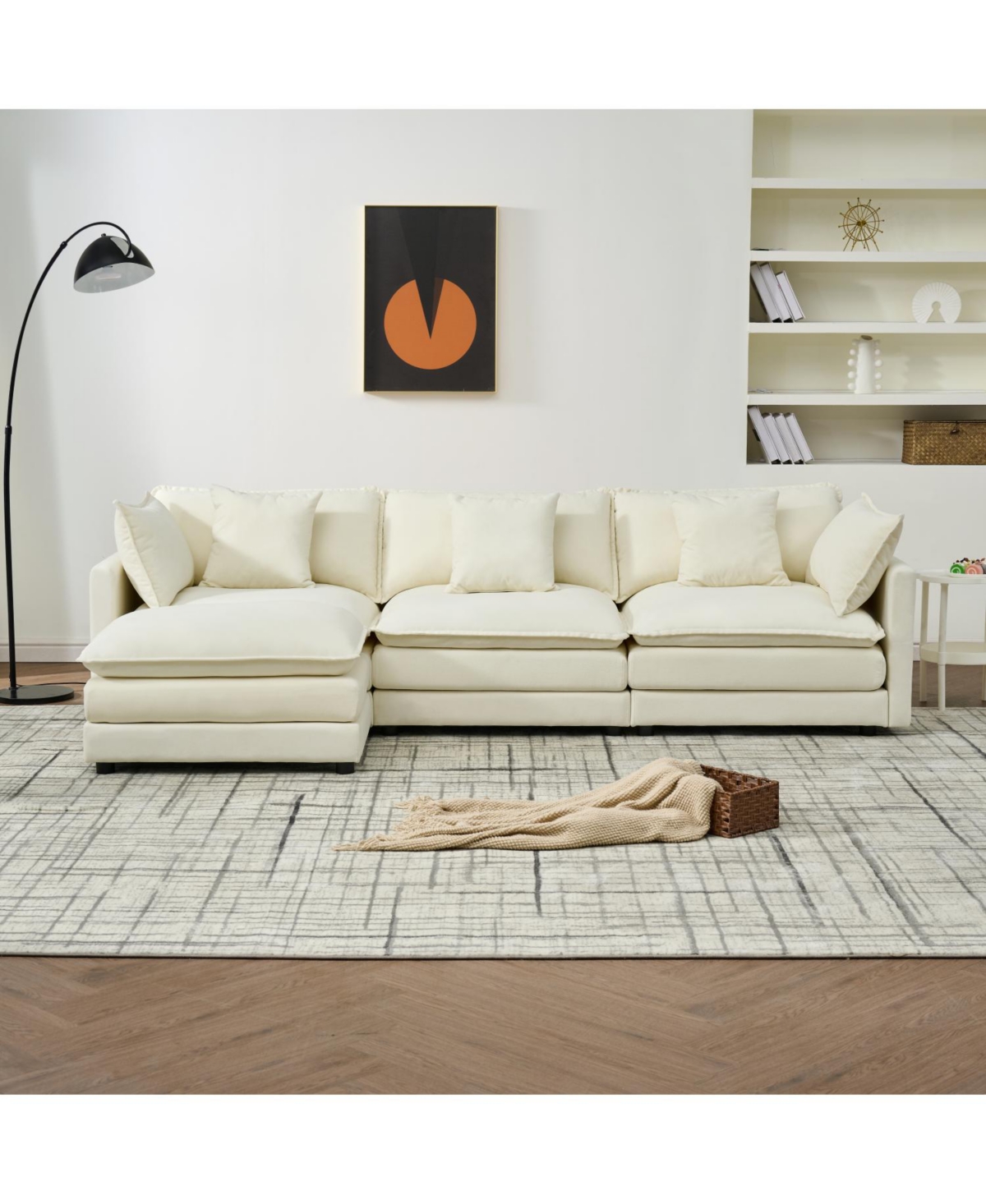 Click here for Streamdale Furniture Chenille Cloud Modular Sofa (... prices