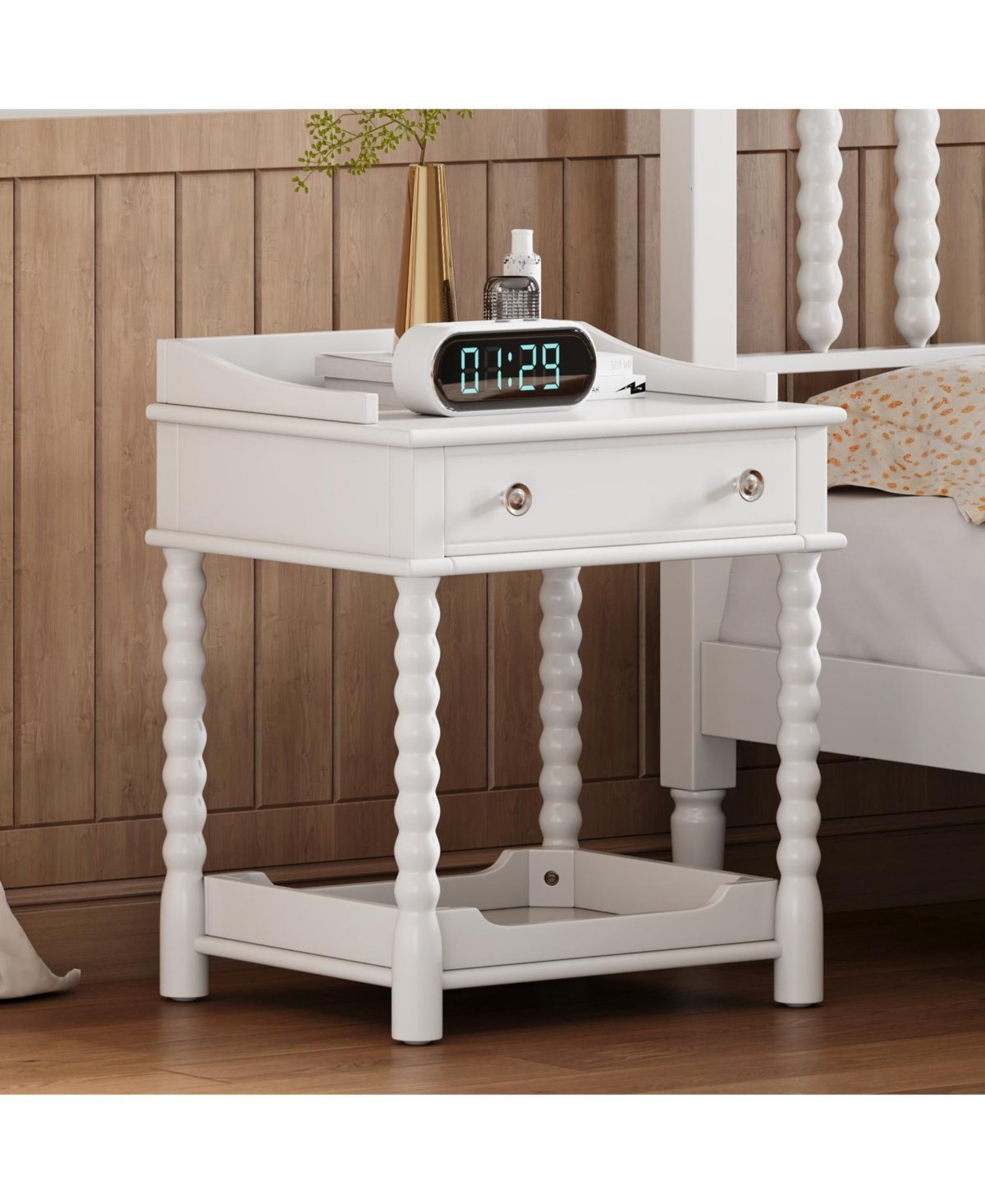 Click here for Streamdale Furniture Retro Nightstand with Drawer... prices
