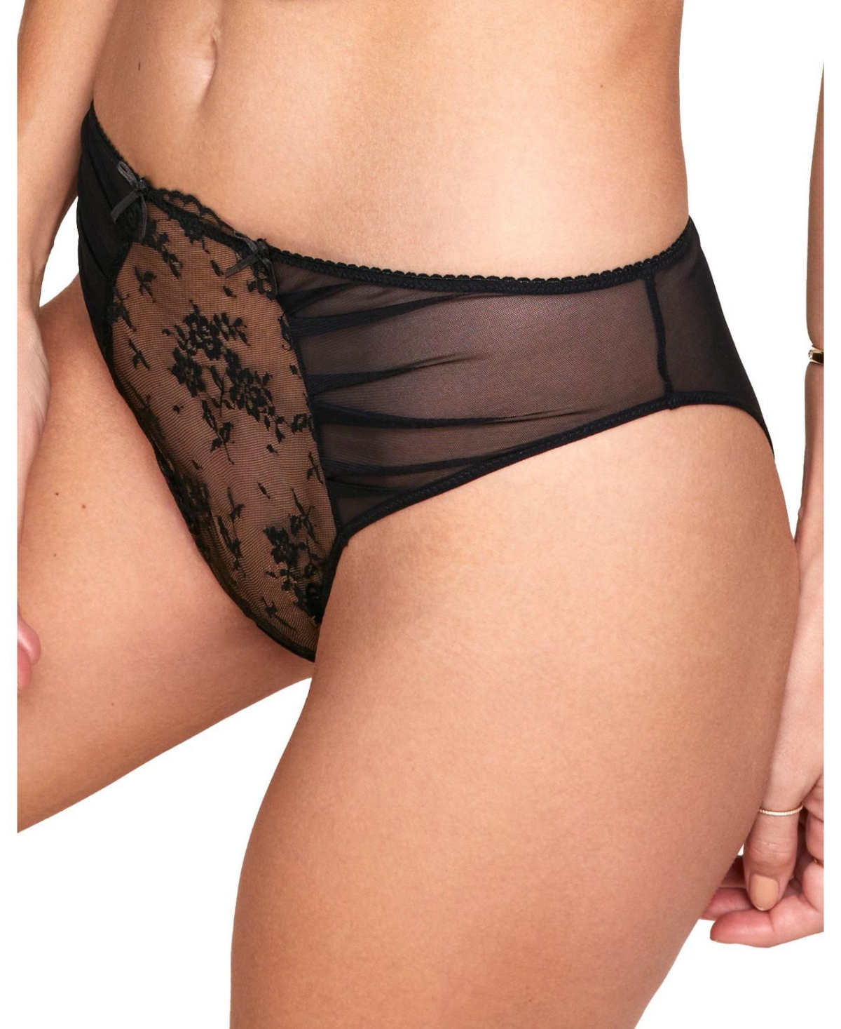 Click here for Adore Me Womens Avara High Cut Panty - Black prices