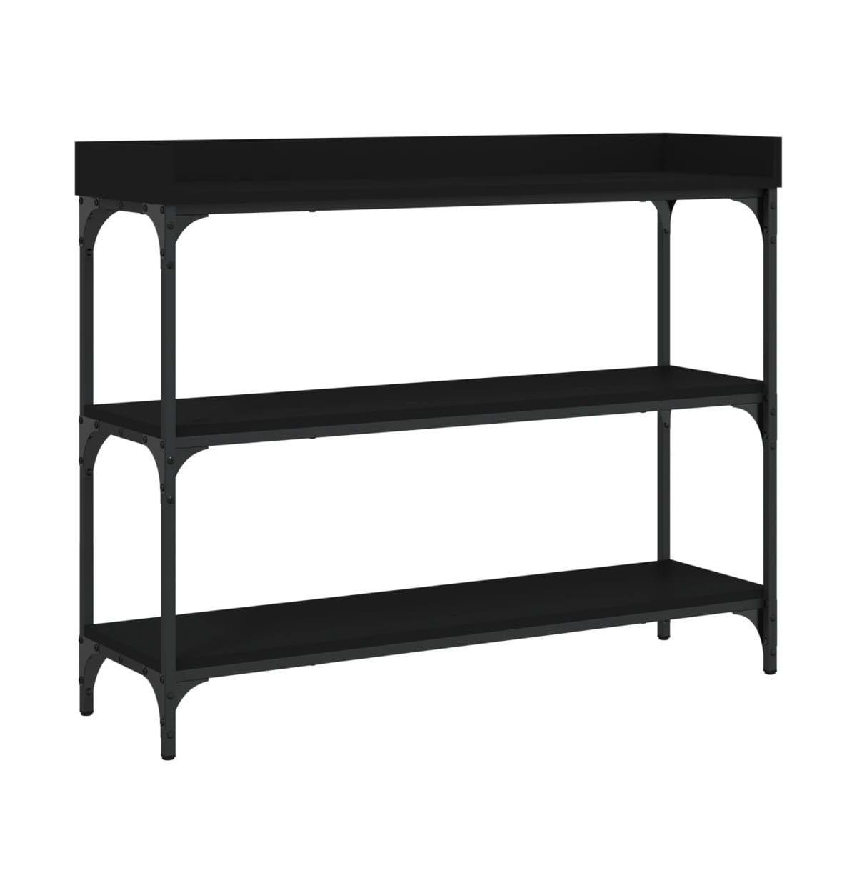 Click here for vidaXL Console Table Black Engineered wood Medium... prices