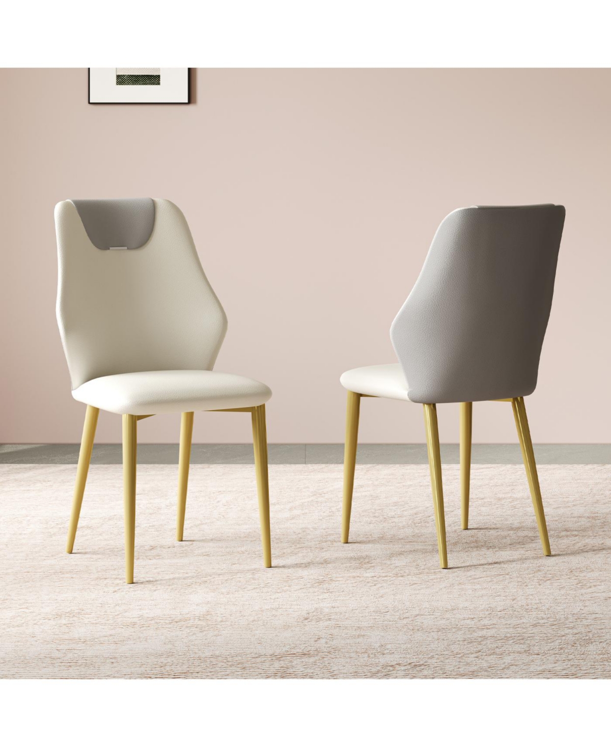 Click here for Streamdale Furniture Set of 2 Pu leather dining ch... prices