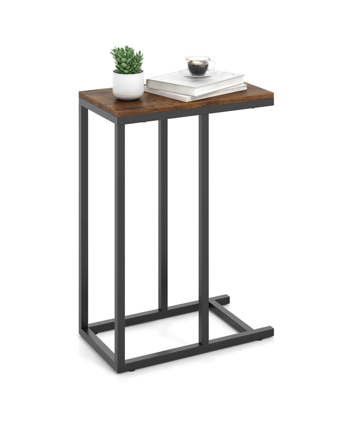 Click here for Costway C-shaped Side Table Industrial Sofa Table... prices