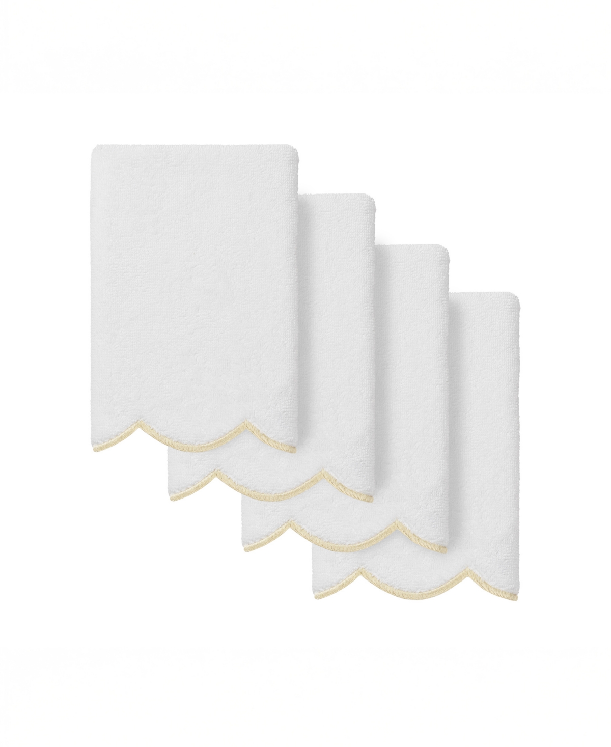 Click here for Linum Home Adornia Scallop Cotton 4-Pc. Fingertip... prices