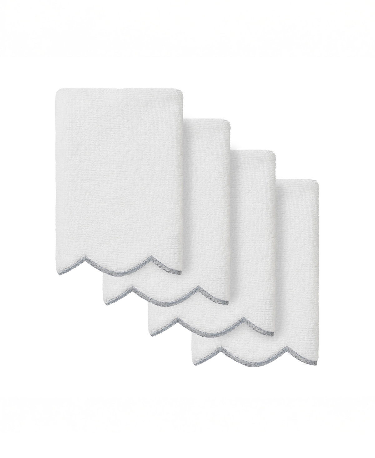 Click here for Linum Home Adornia Scallop Cotton 4-Pc. Fingertip... prices