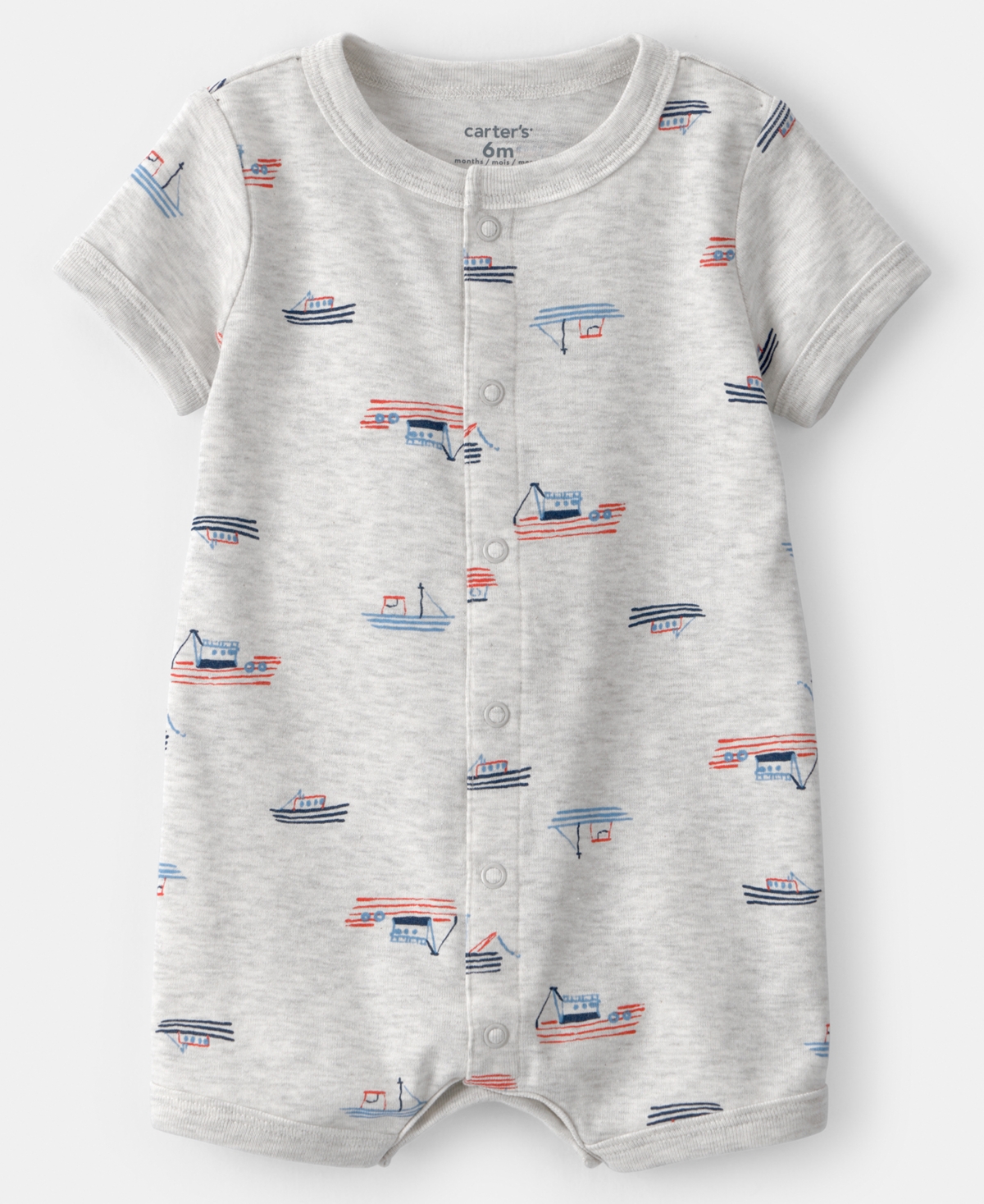 Click here for Carters Baby Boys Boat Print Short-Sleeve Romper -... prices