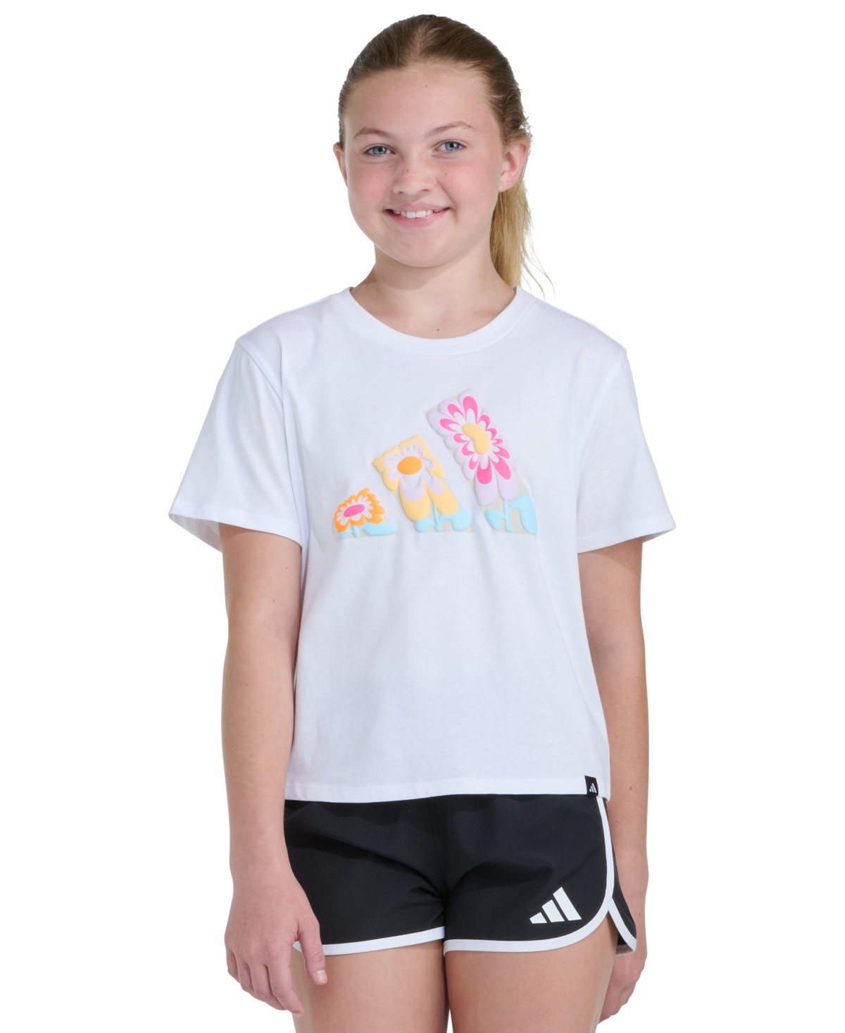Click here for adidas Girls 8-16 Short-Sleeve Graphic T-Shirt - W... prices