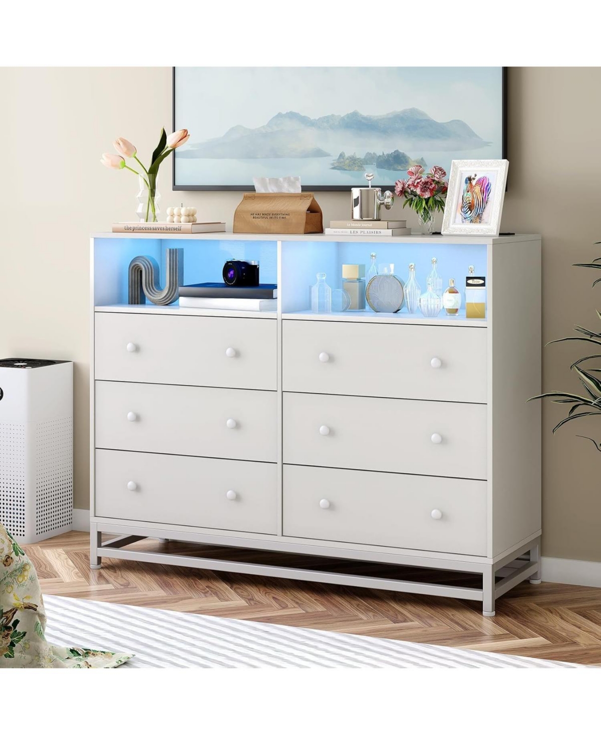 Click here for gaomon 6-Drawer Wide Bedroom Dresser with Charging... prices
