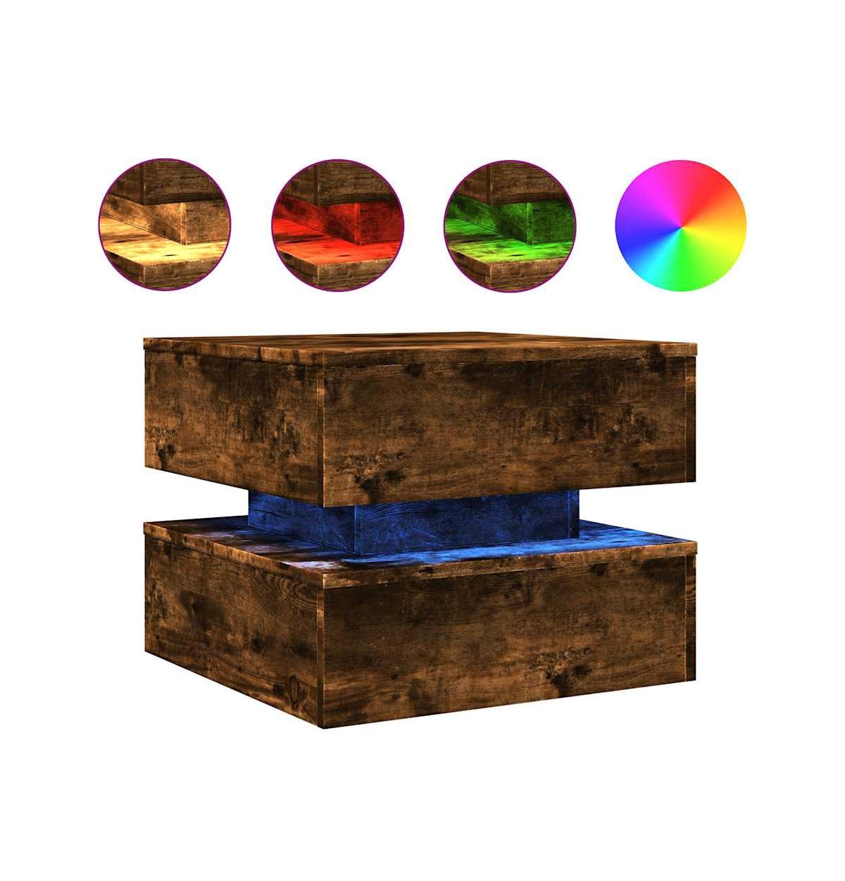 Click here for vidaXL Coffee Table Smoked Oak Engineered Wood Lig... prices