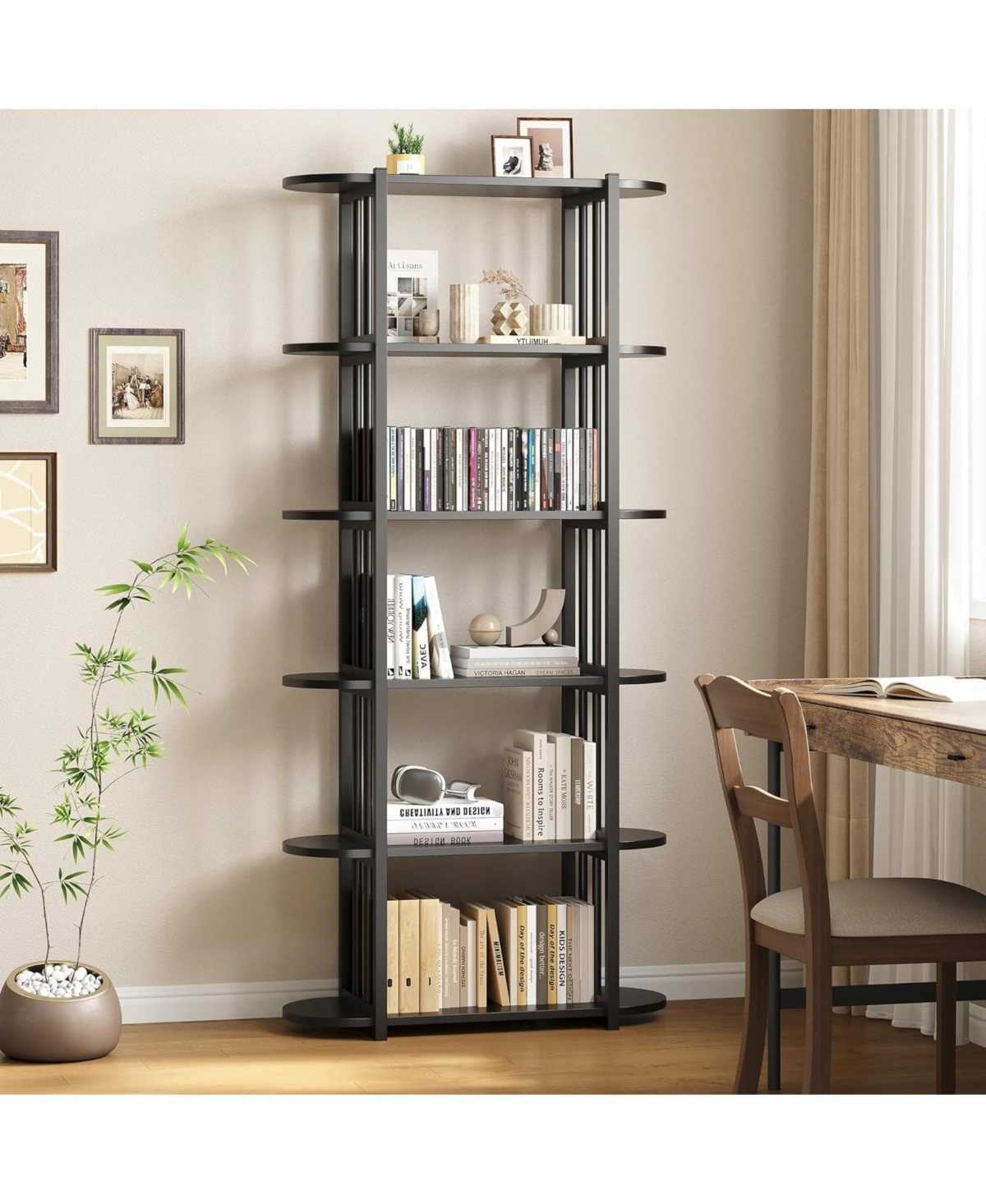 Click here for gaomon 6-Tier Wooden Bookshelf  71" Industria... prices