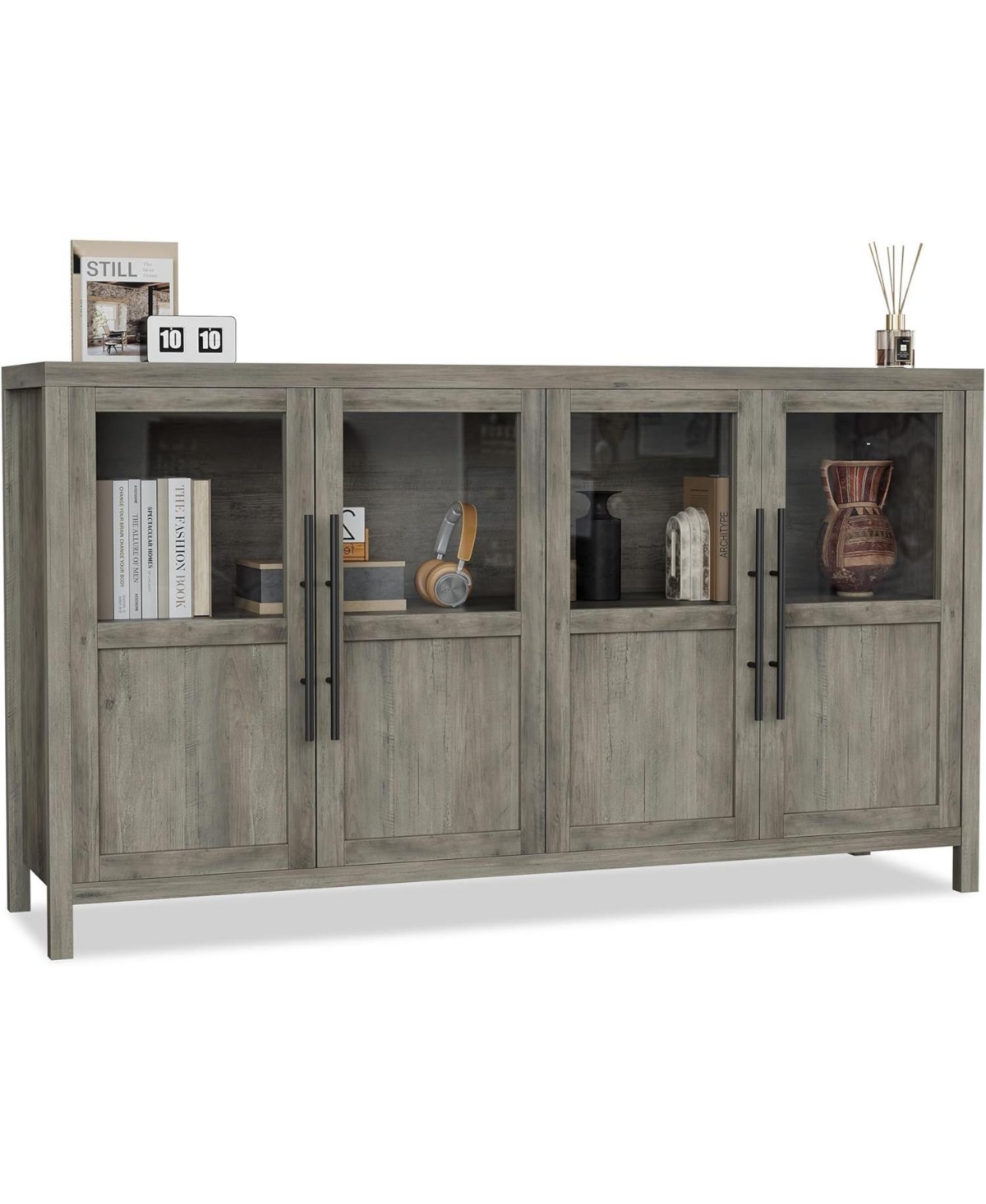 Click here for 55" Sideboard Buffet Cabinet with 4 Glass Doo... prices