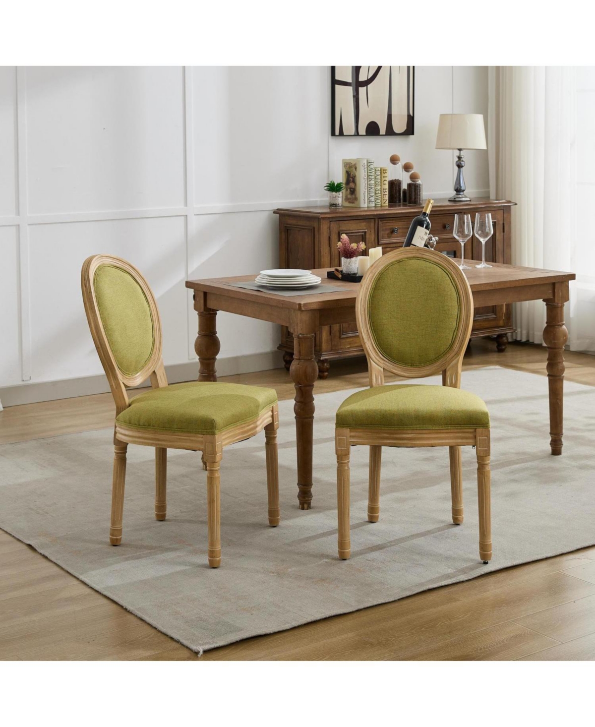 Click here for Streamdale Furniture French Style Linen Dining Cha... prices