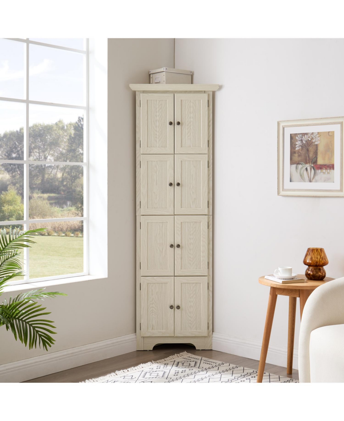 Click here for Streamdale Furniture 4-Tier Corner Pantry Cabinet... prices