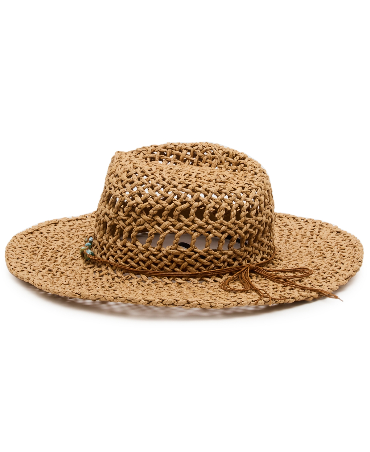 Click here for Steve Madden Beaded Trim Western Hat - Tan prices