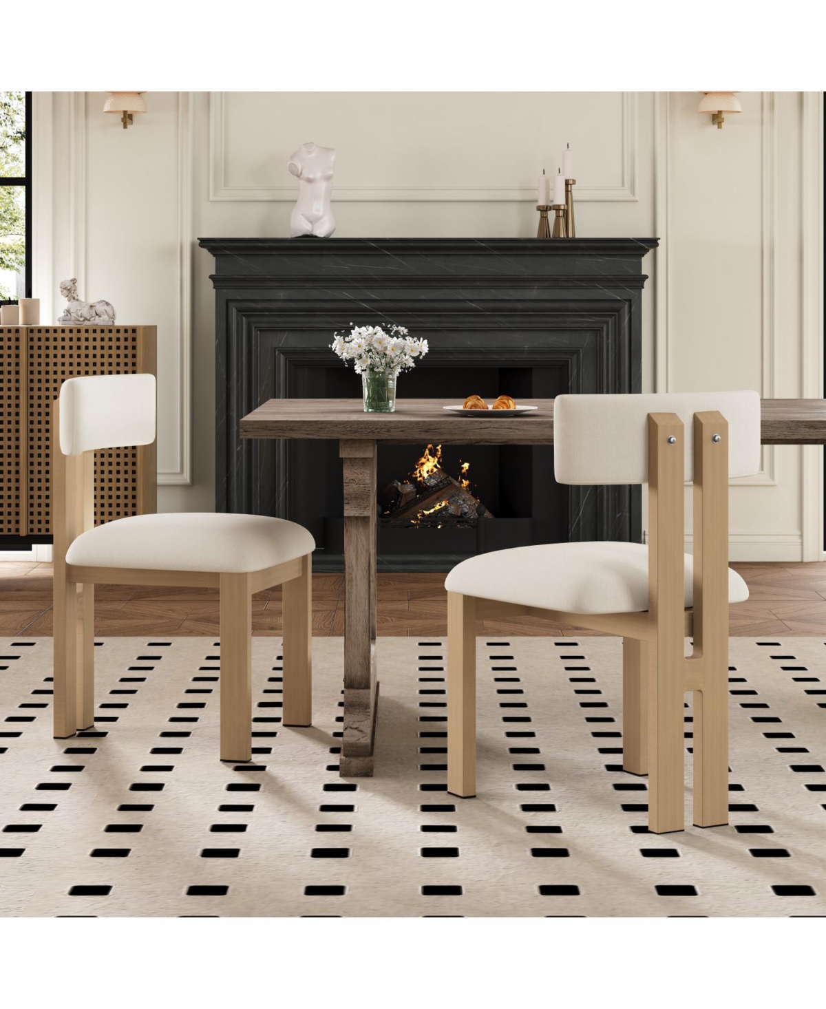 Click here for Streamdale Furniture Upholstered Armless Dining Ch... prices