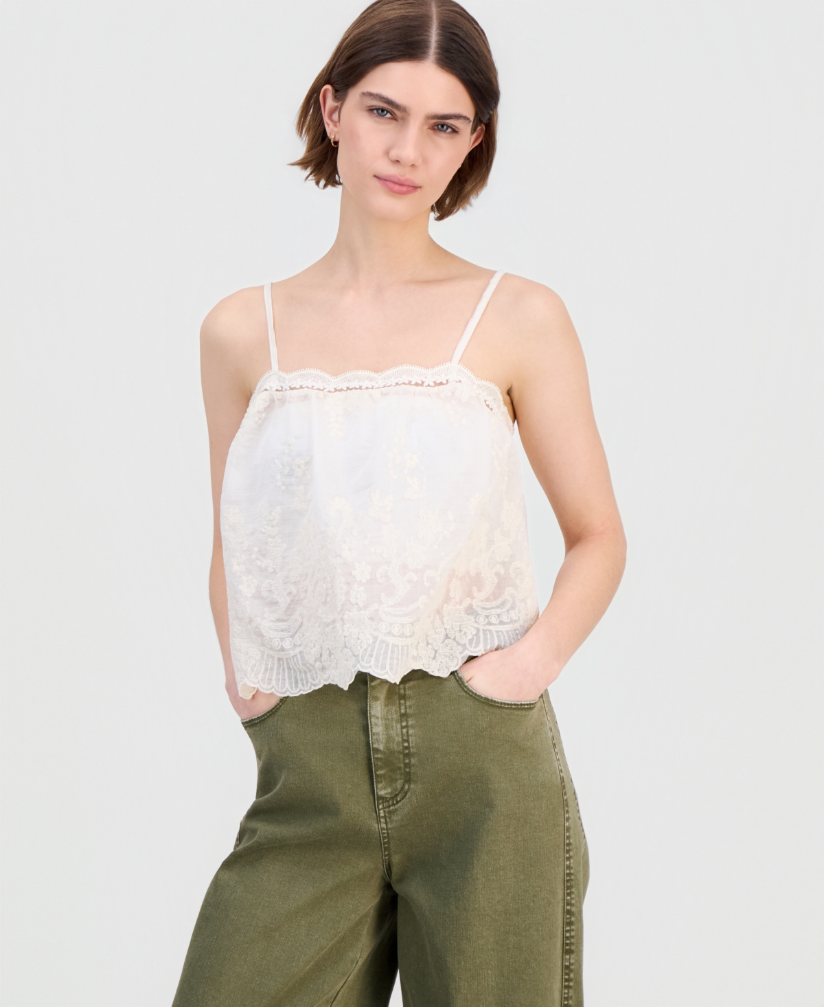 Click here for And Now This Womens Embroidered Lace Tank Top  Mac... prices