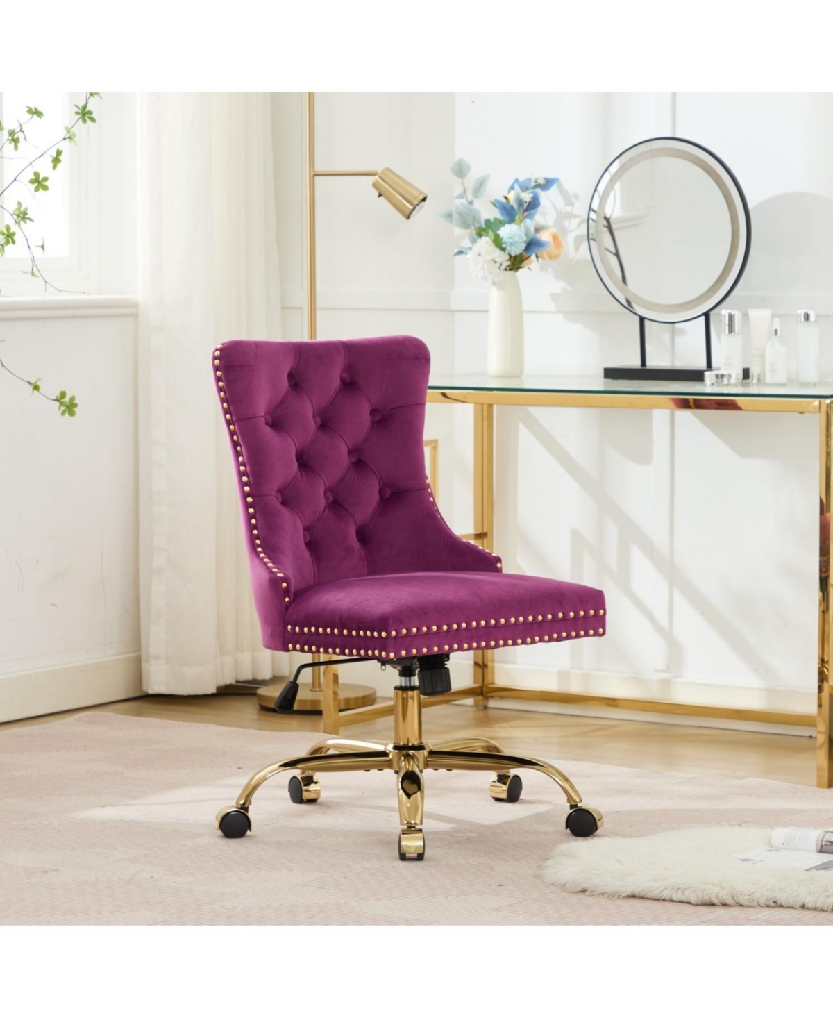 Click here for Streamdale Furniture Velvet Office Chair  Tufted... prices