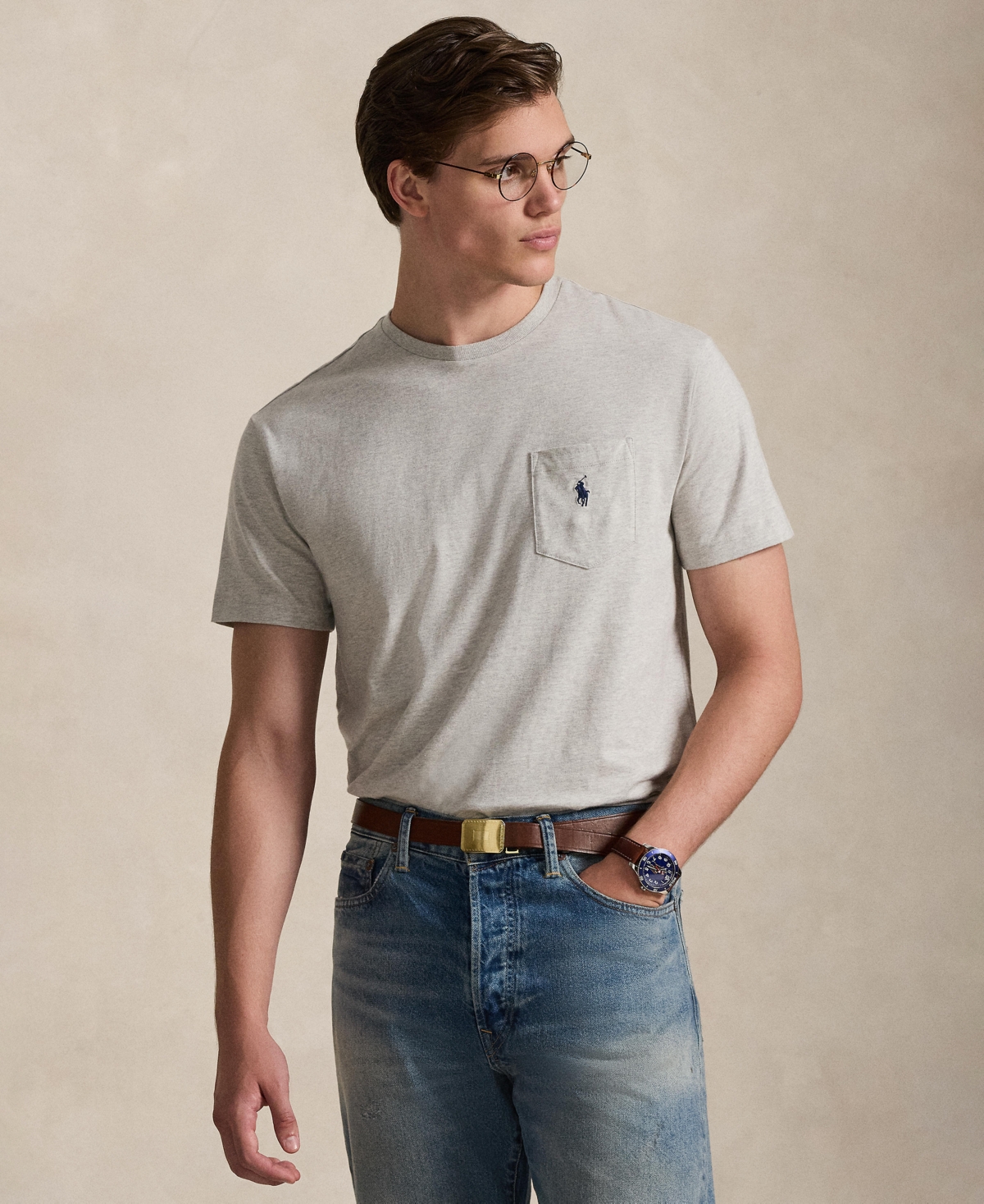 Click here for Polo Ralph Lauren Mens Classic Fit Crew Neck Pocke... prices