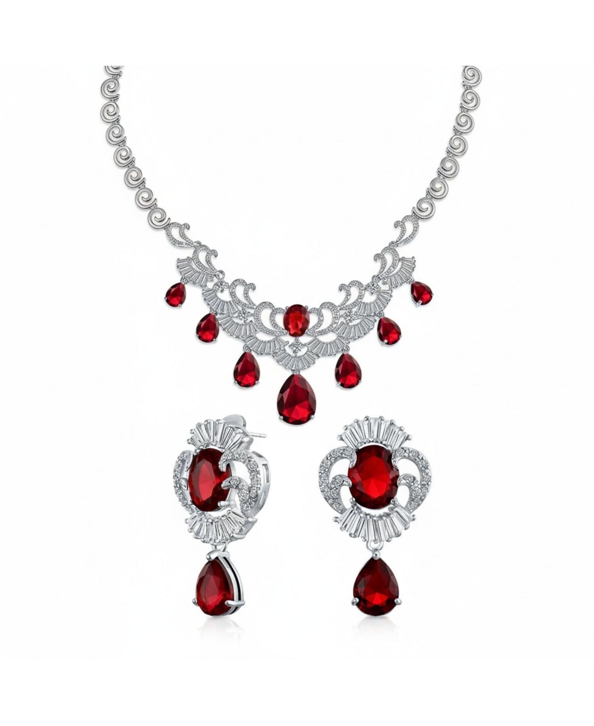 Click here for Bling Jewelry Art Deco Style Ruby Red Cz Cubic Zir... prices
