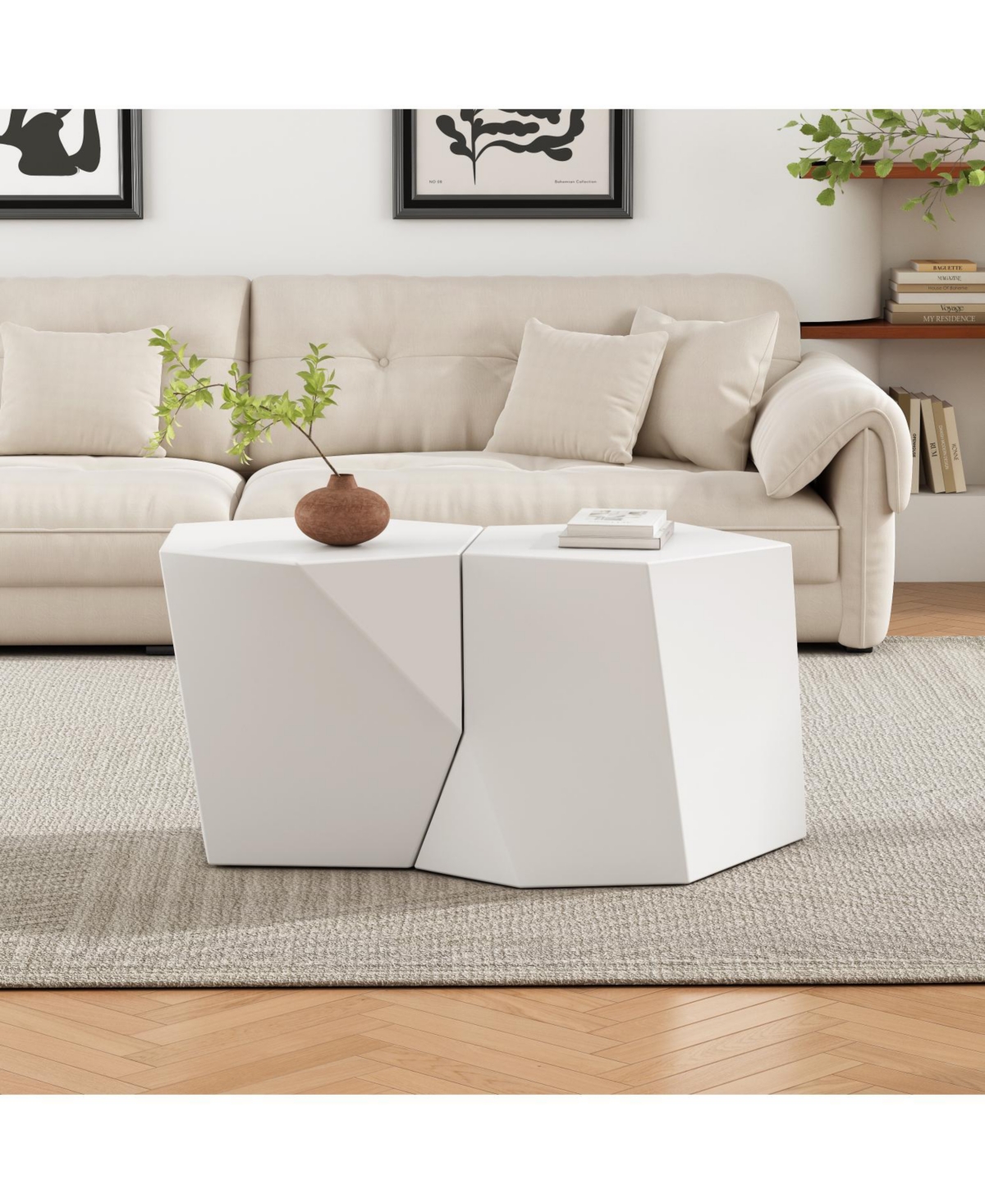 Click here for Streamdale Furniture Geometric Coffee Table Set -... prices