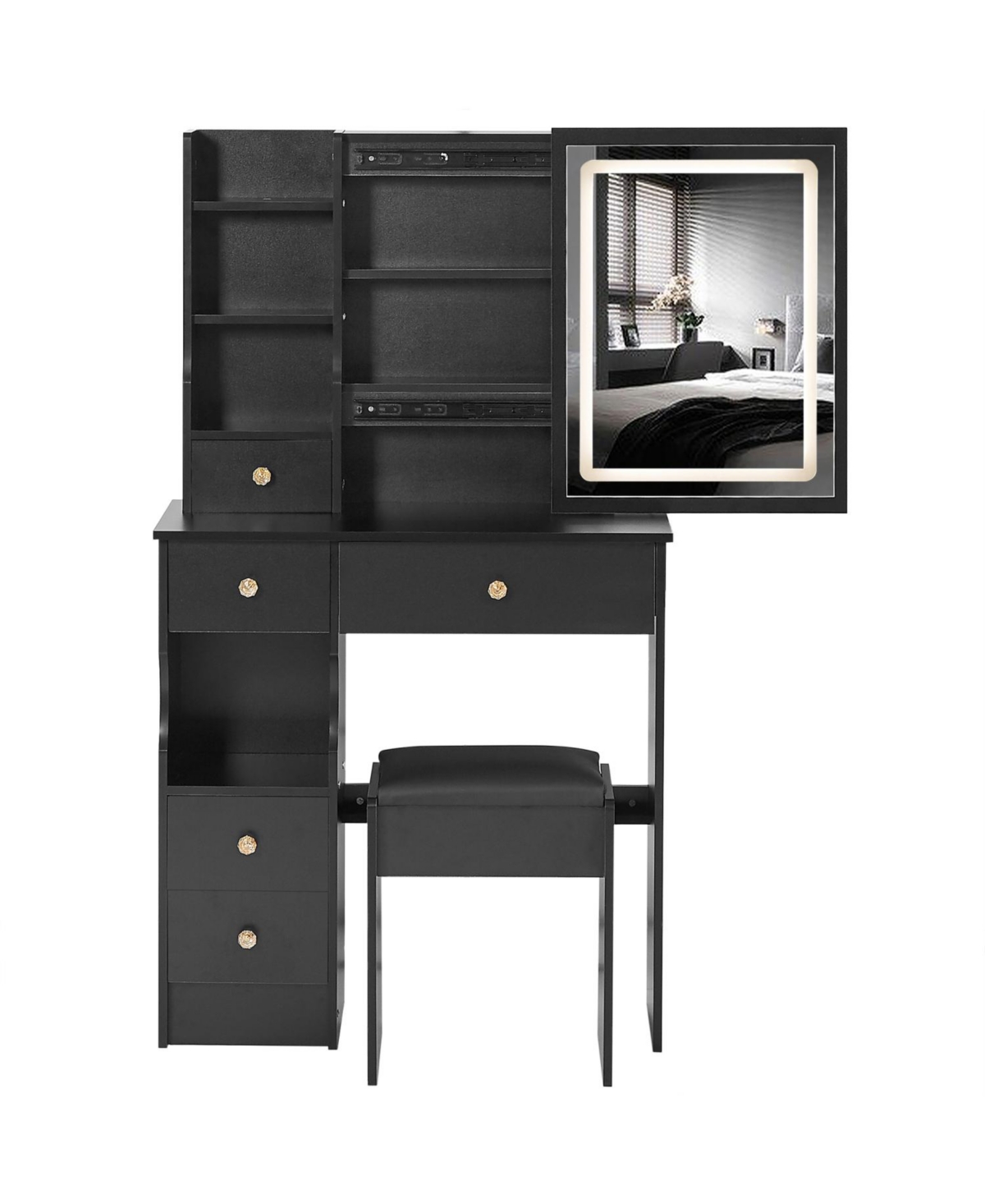 Click here for Streamdale Furniture Led Mirror Vanity Table with... prices