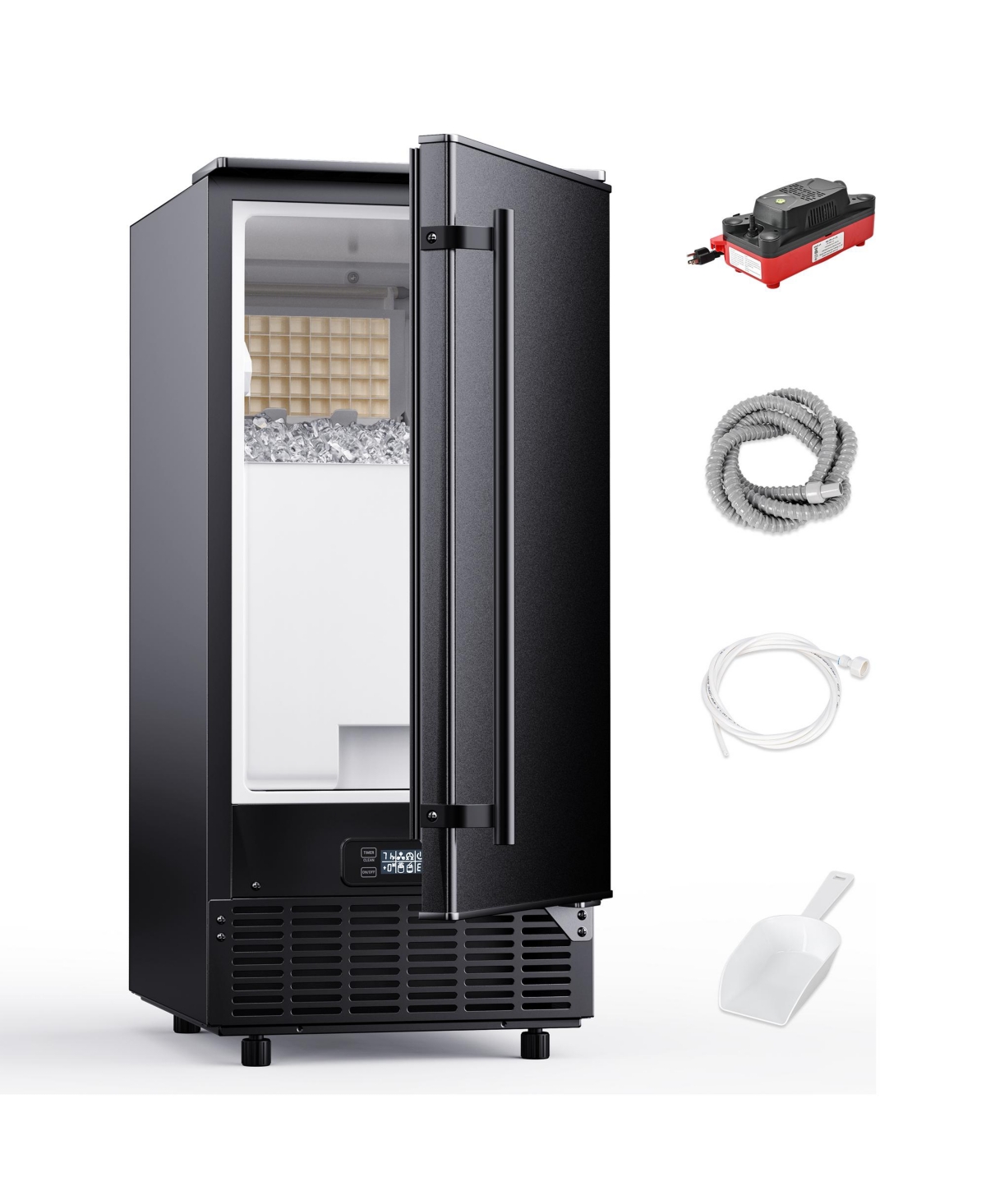 Click here for Euhomy 80-lb/Day Freestanding Cubed Ice Maker in B... prices
