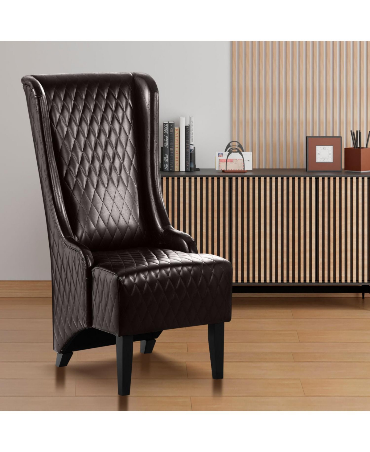 Click here for Streamdale Faux Leather High-Back Wingback Accent... prices