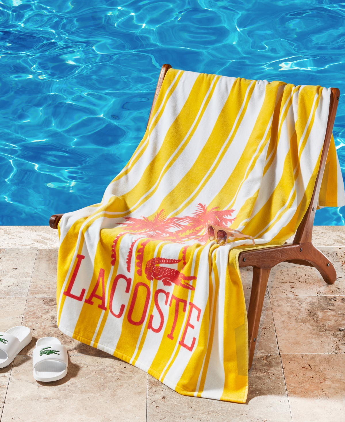 Click here for Lacoste Palm Trees Cotton Beach Towel  36 x 72 - Y... prices
