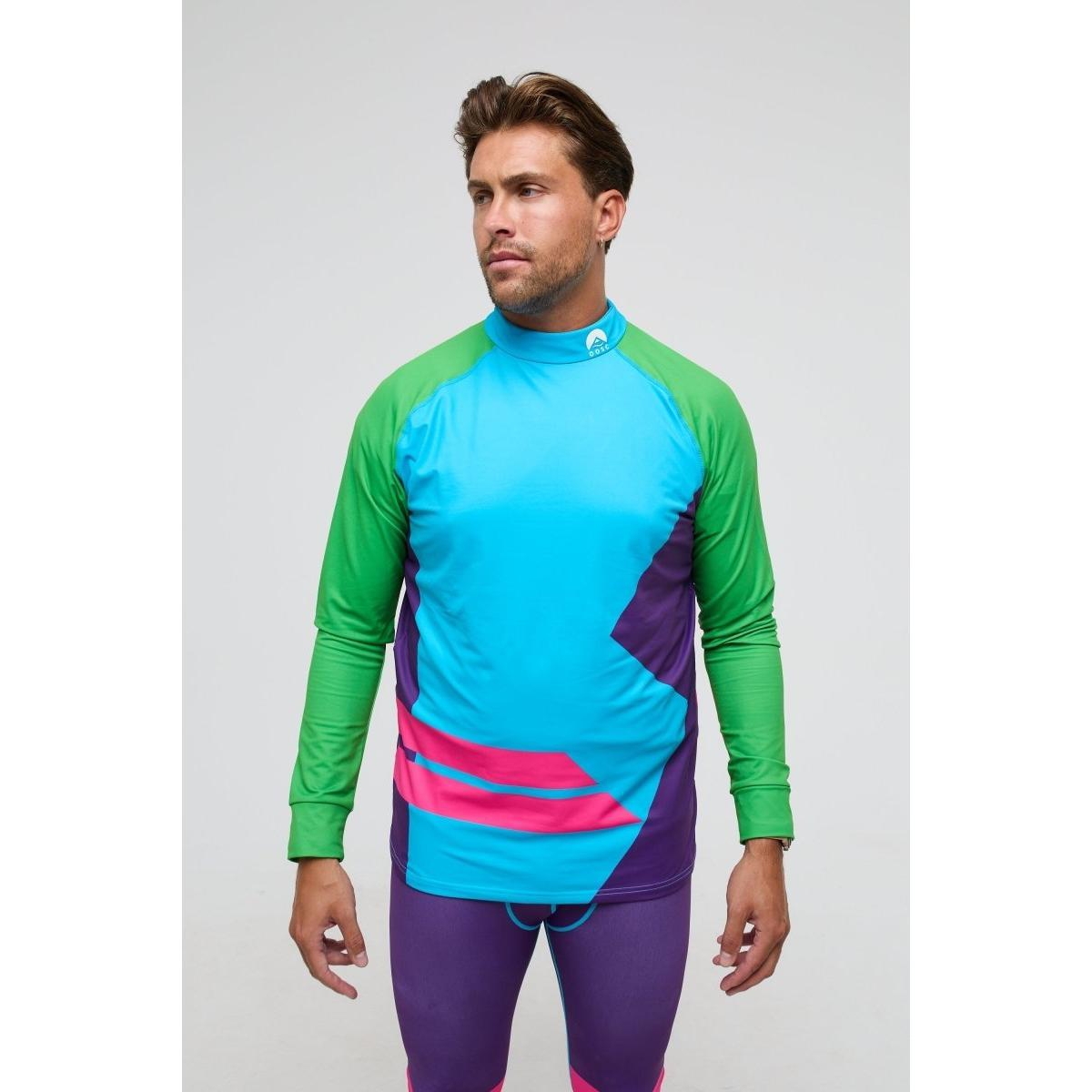 Click here for Oosc Mens Baselayer Top - Powder Hound - Multi-col... prices