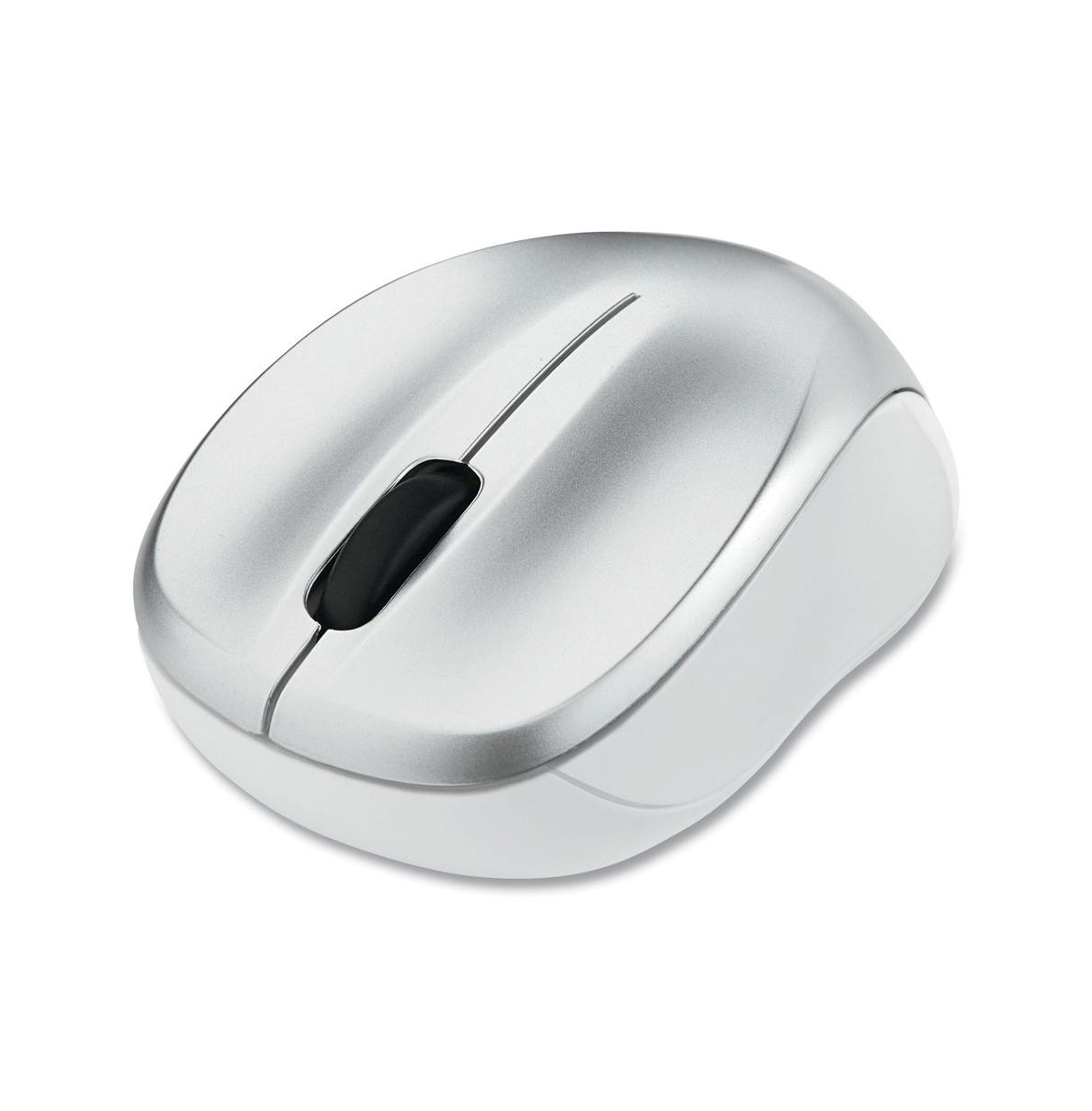Verbatim 99777 2.4 GHz Frequency/32.8 ft Wireless Range Left/Right Hand Use Silent Wireless Blue Led Mouse - Silver - Silver