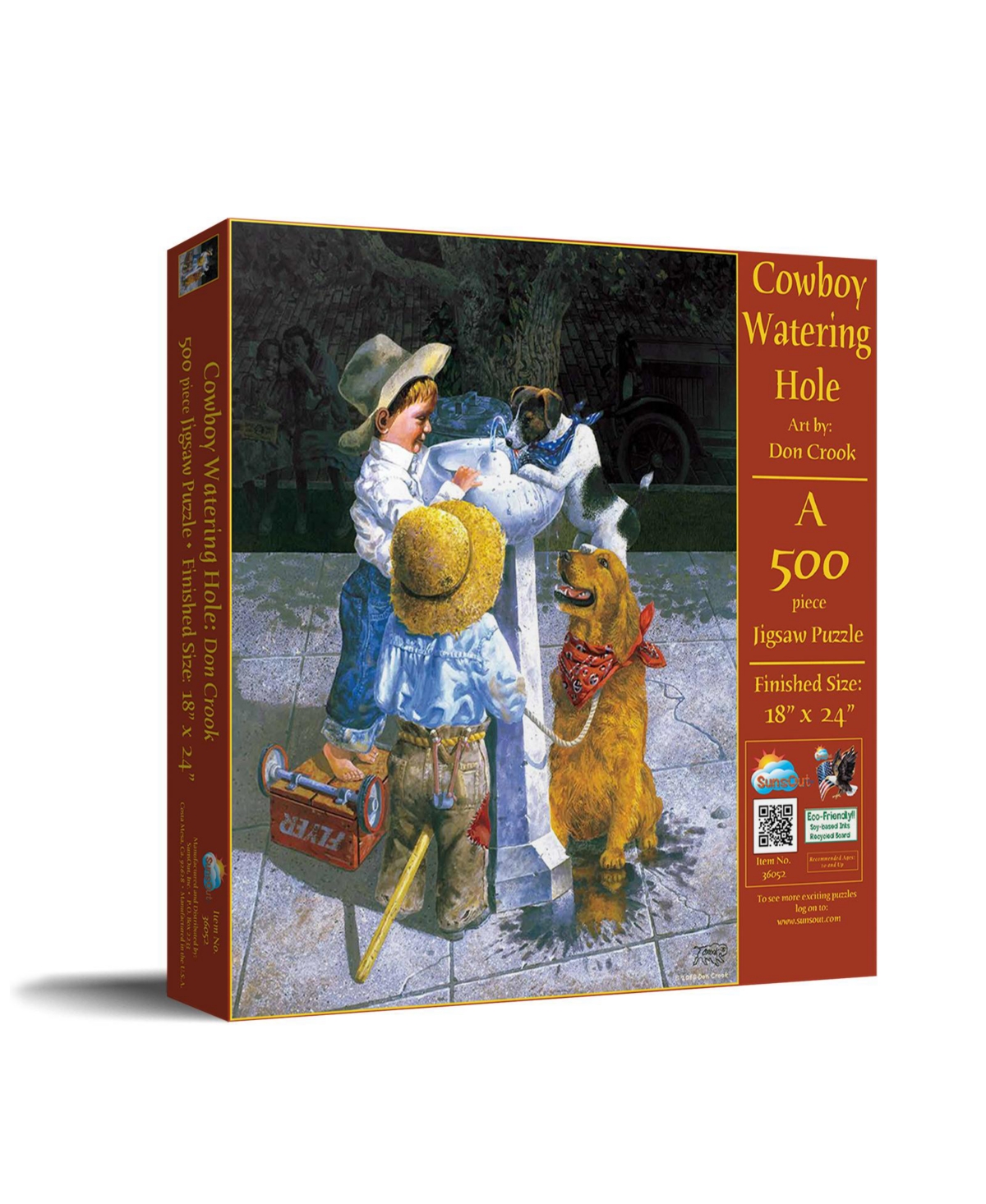 Click here for SunsOut Cowboy Watering Hole 500 piece Jigsaw Puzz... prices