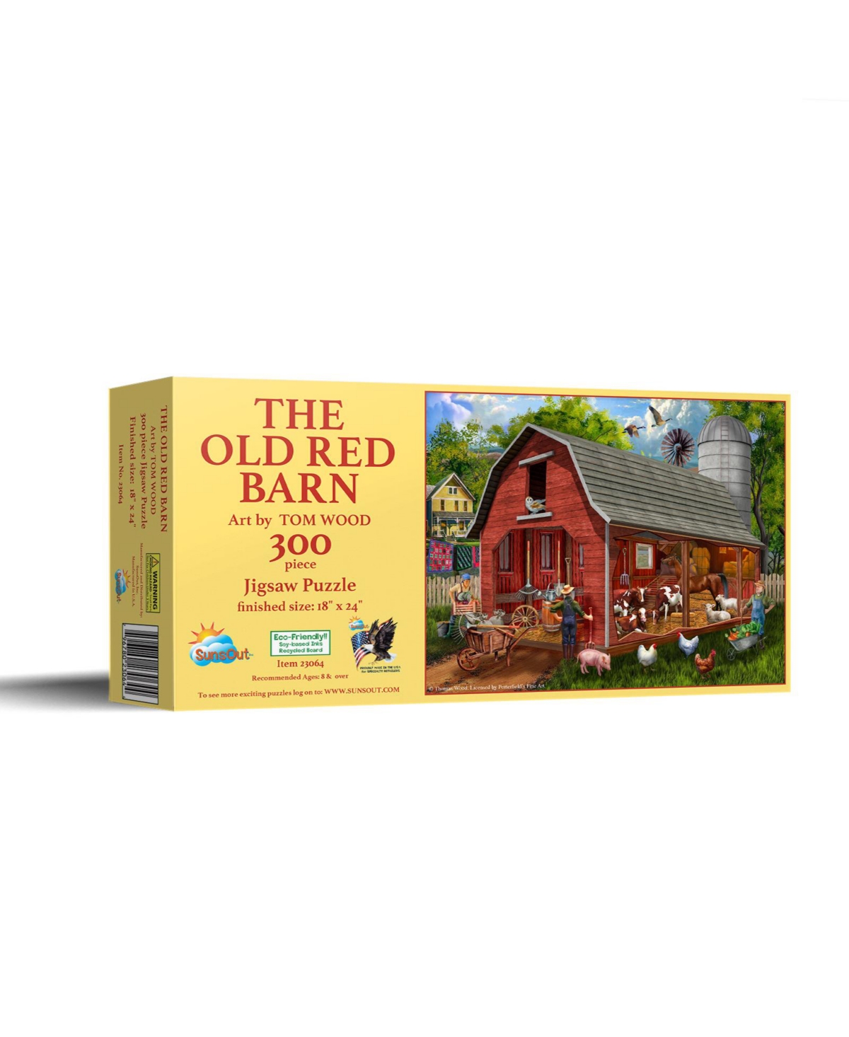 Click here for SunsOut The Old Red Barn 300 piece Jigsaw Puzzle f... prices