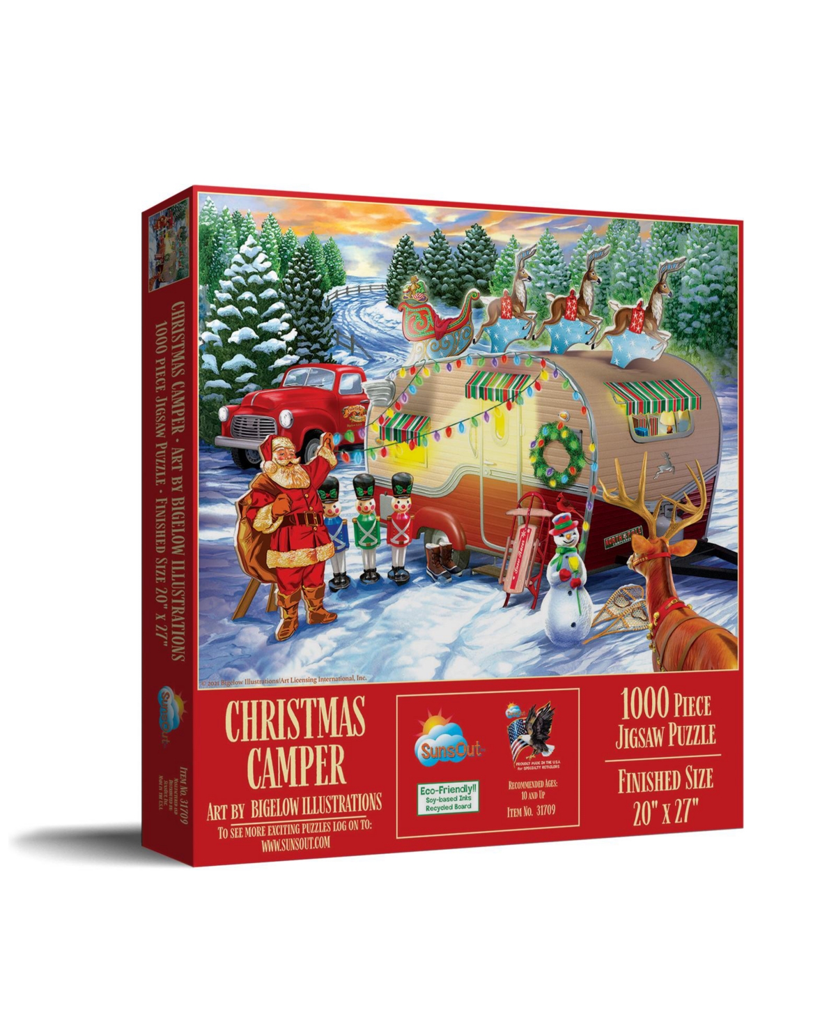 Click here for SunsOut Christmas Campers 1000 piece Jigsaw Puzzle... prices