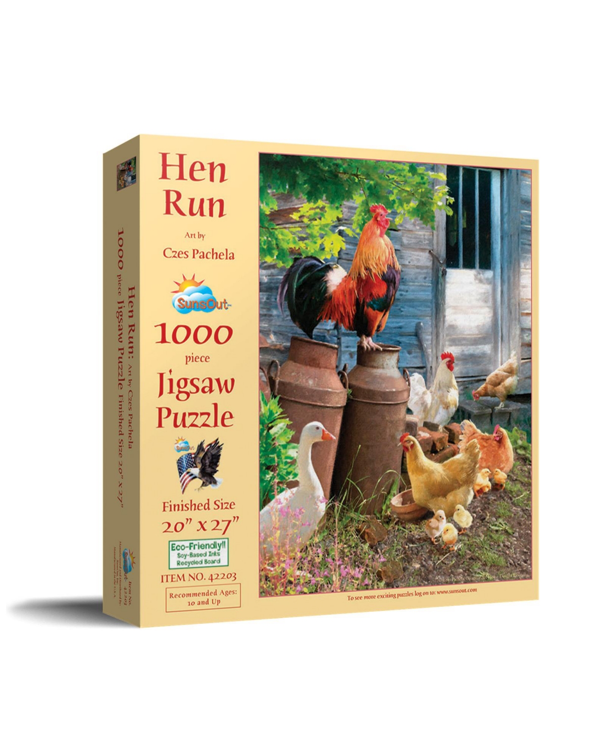 Click here for SunsOut Hen Run 1000 piece Jigsaw Puzzle for Adult... prices