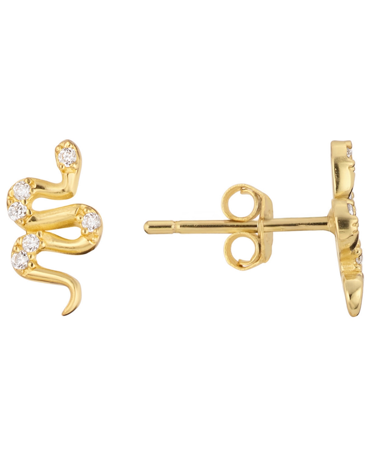 Click here for Macys Cubic Zirconia Snake Stud Earring - Gold prices