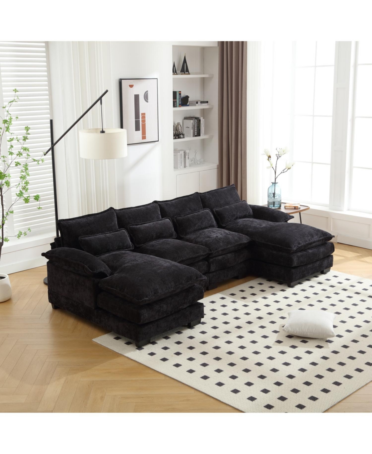 Click here for Streamdale Chenille U-Shaped Sofa (Oversized  4-Se... prices