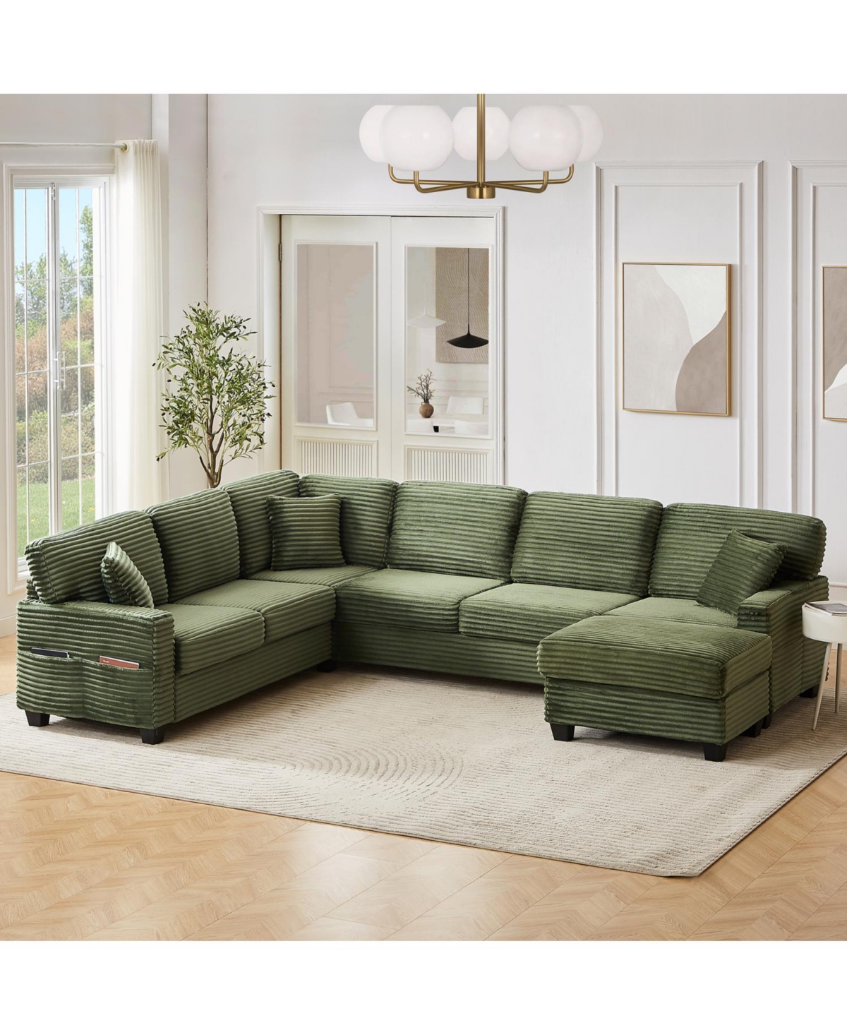Click here for Streamdale U-Shaped Sectional Sofa with Ottoman &... prices