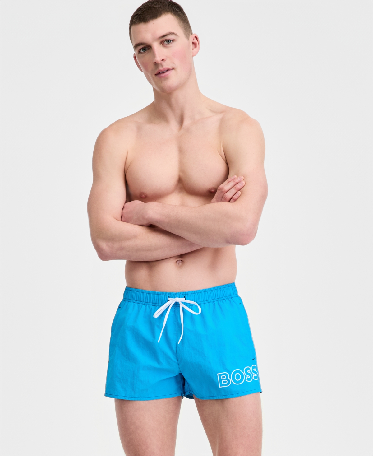 Click here for Boss by Hugo Boss Mens Mooneye 3 Swim Trunks - Blu... prices