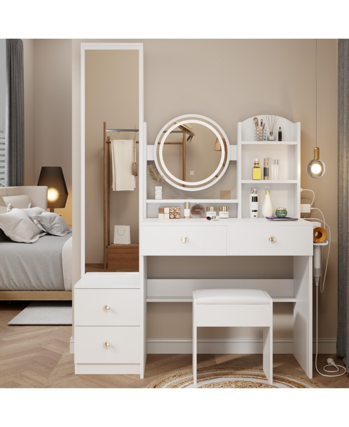 Click here for Streamdale Furniture Chic Vanity with Led Lights a... prices