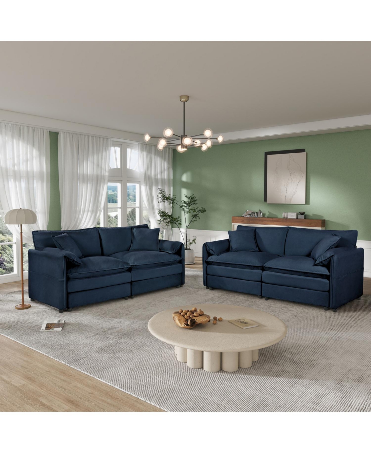 Click here for Streamdale Furniture Oversized Chenille Sofa Set D... prices