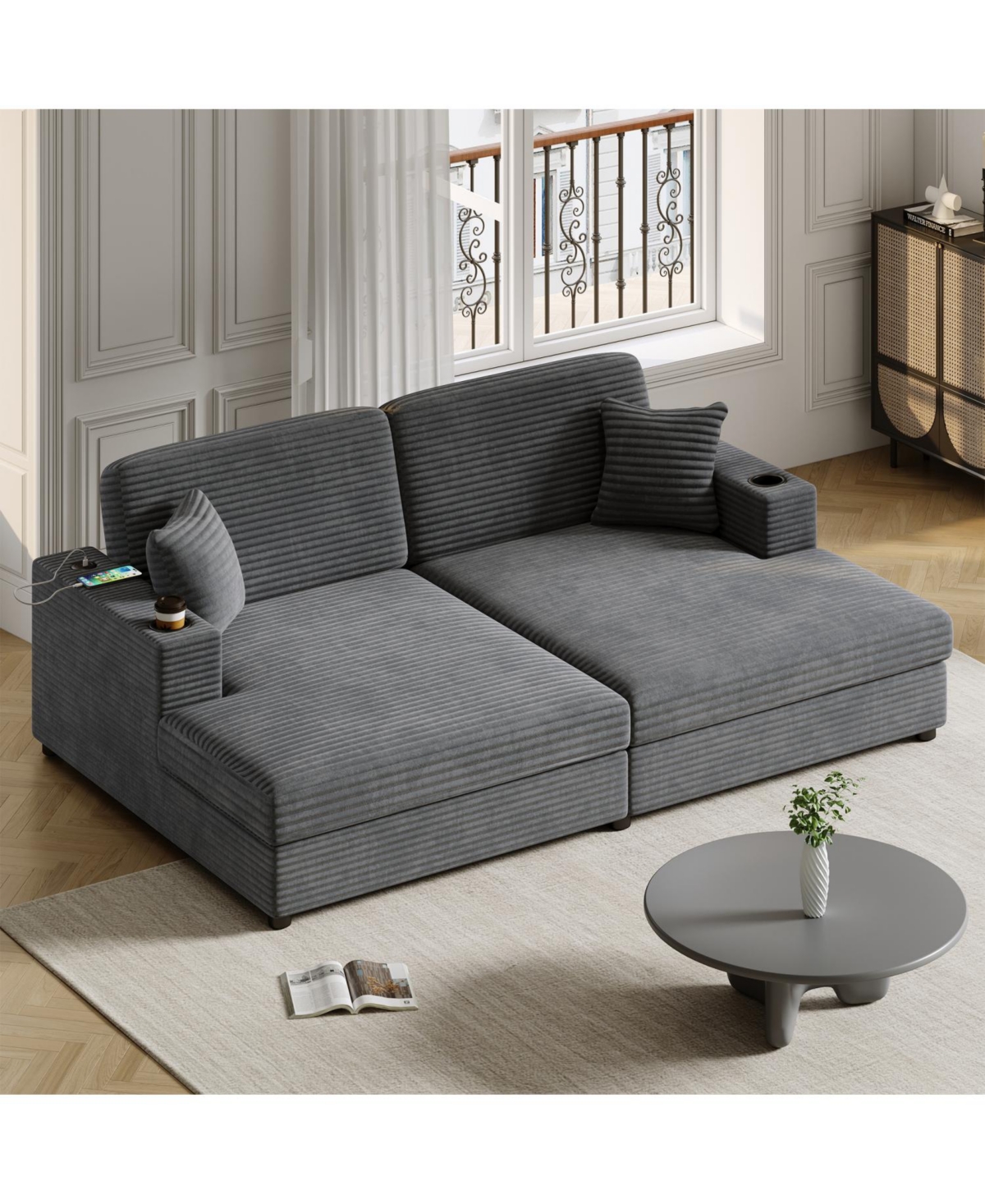 Click here for Streamdale Furniture Oversized Corduroy Loveseat C... prices