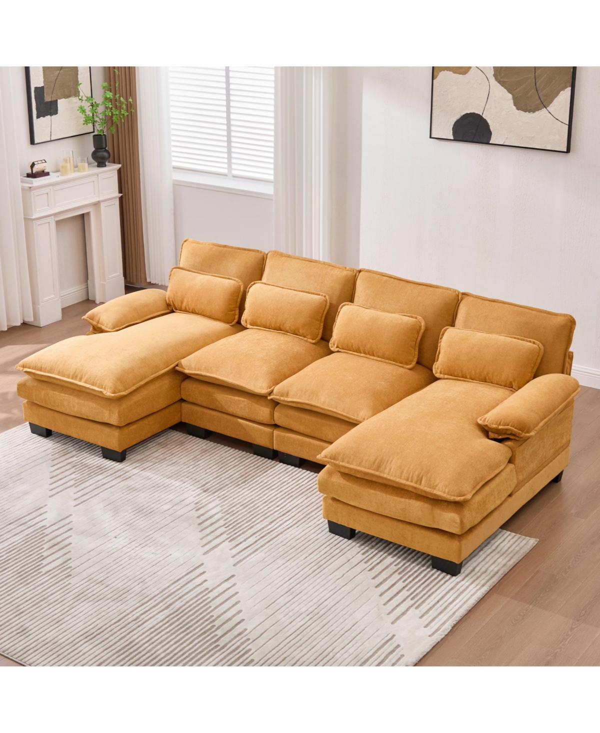 Click here for Streamdale U Shaped Cloud Couch  110" Chenill... prices
