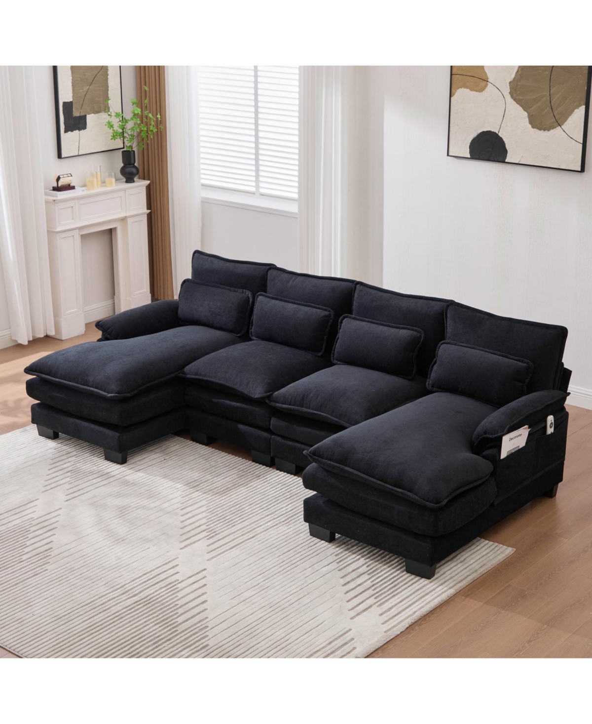 Click here for Streamdale Furniture U Shaped Cloud Couch  110... prices