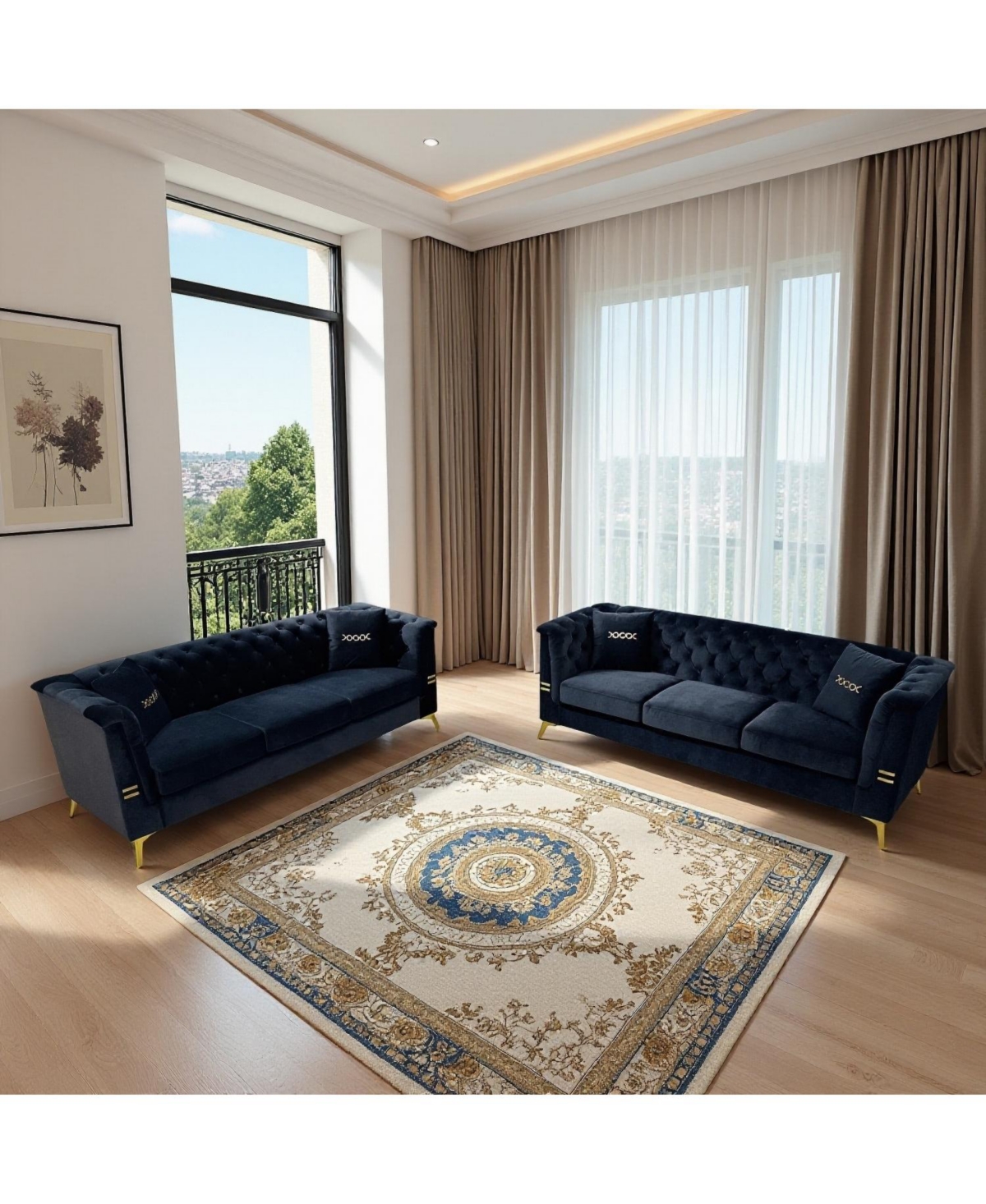 Click here for Streamdale Furniture + Sofa Set + Velvet + Tufted... prices